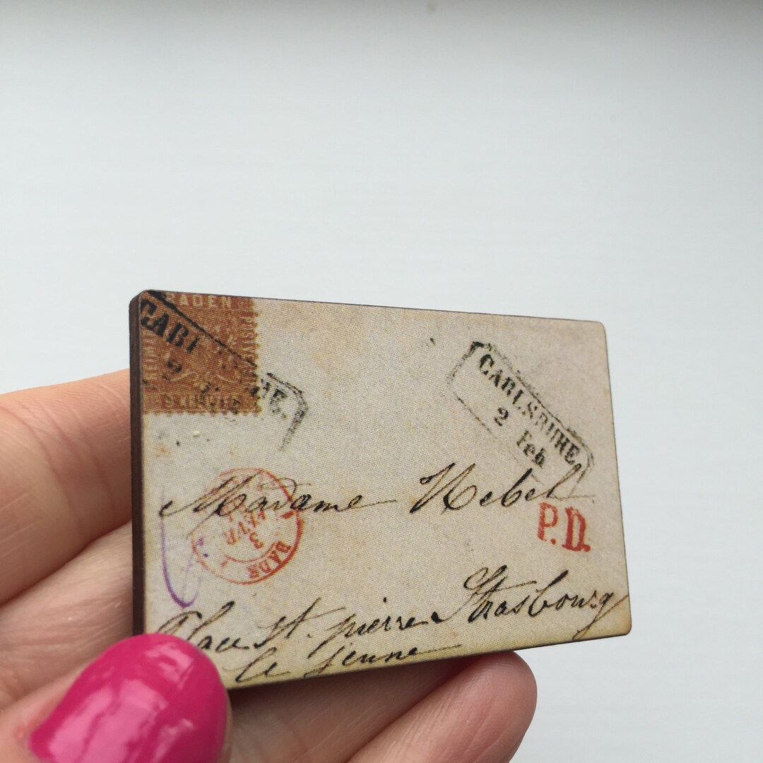 Script Stamped Old Letter Brooch Pin Writing Handwritten Post Mail ...