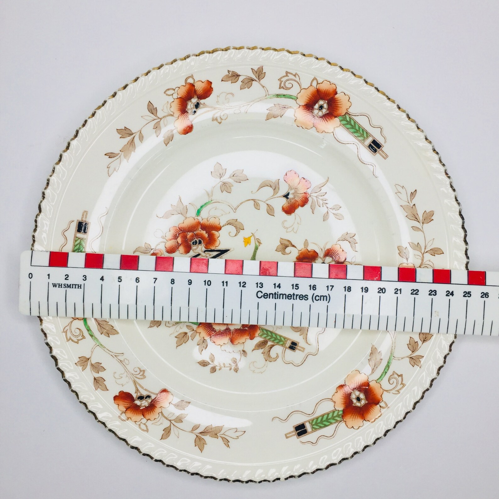 Hand-painted 1940s Dinner Display Plate Orange Brown Green - Etsy