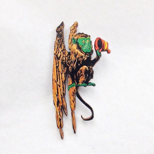 Flying Monkey From the Wizard of Oz Wooden Brooch Pin Birthday - Etsy