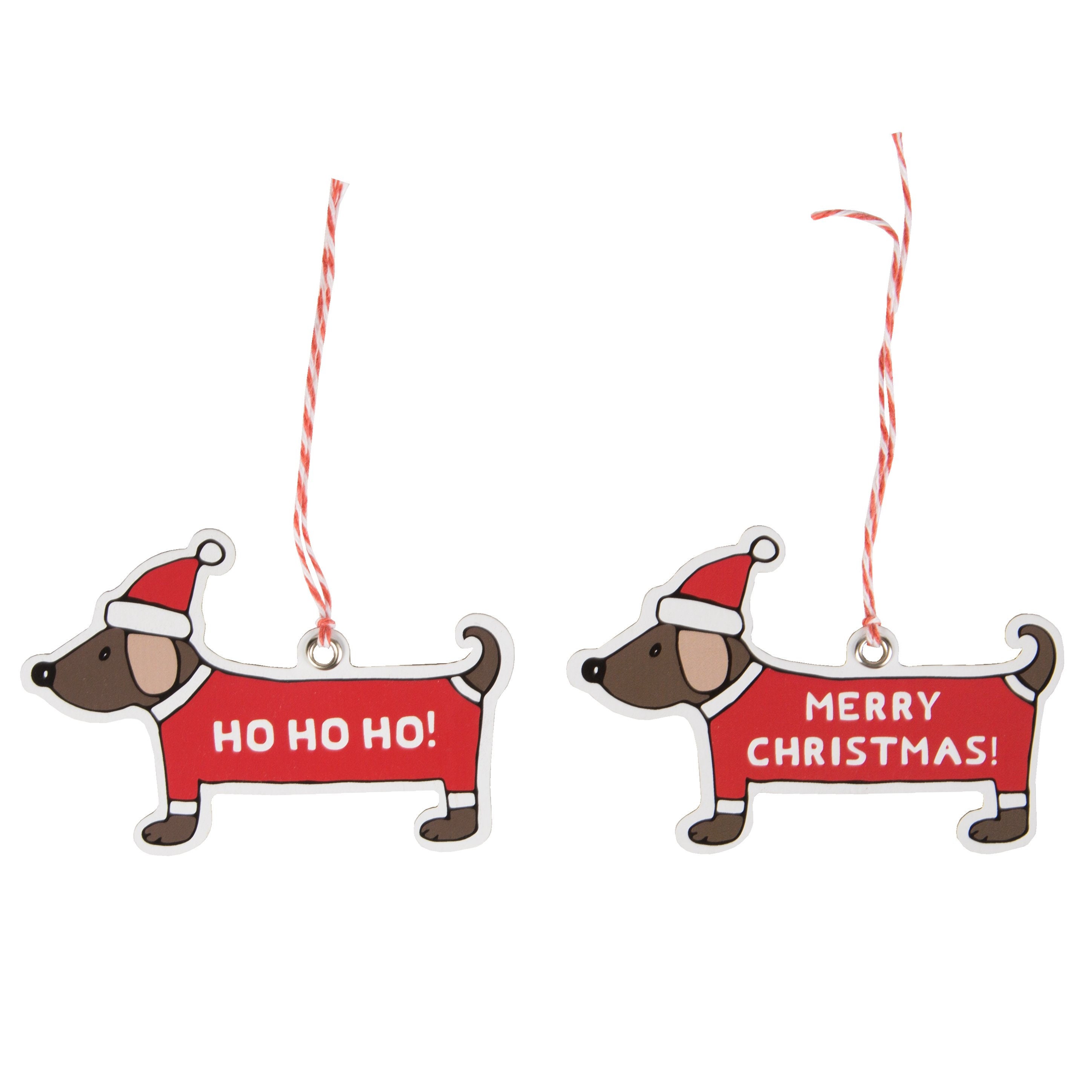 Dachshund Sausage Dog Gift Tag Set of 12 in Hats Christmas Present ...
