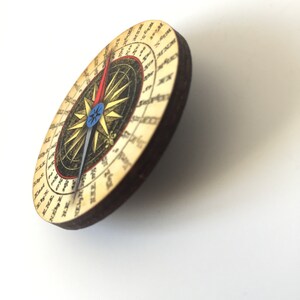 Beige Explorer Compass Brooch Vintage Traveller Sailor Steampunk ...