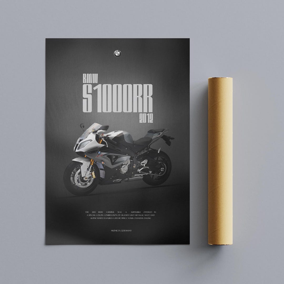 BMW S1000RR Poster | BMW Superbike Wall Art | S1000RR Motorcycle Print ...