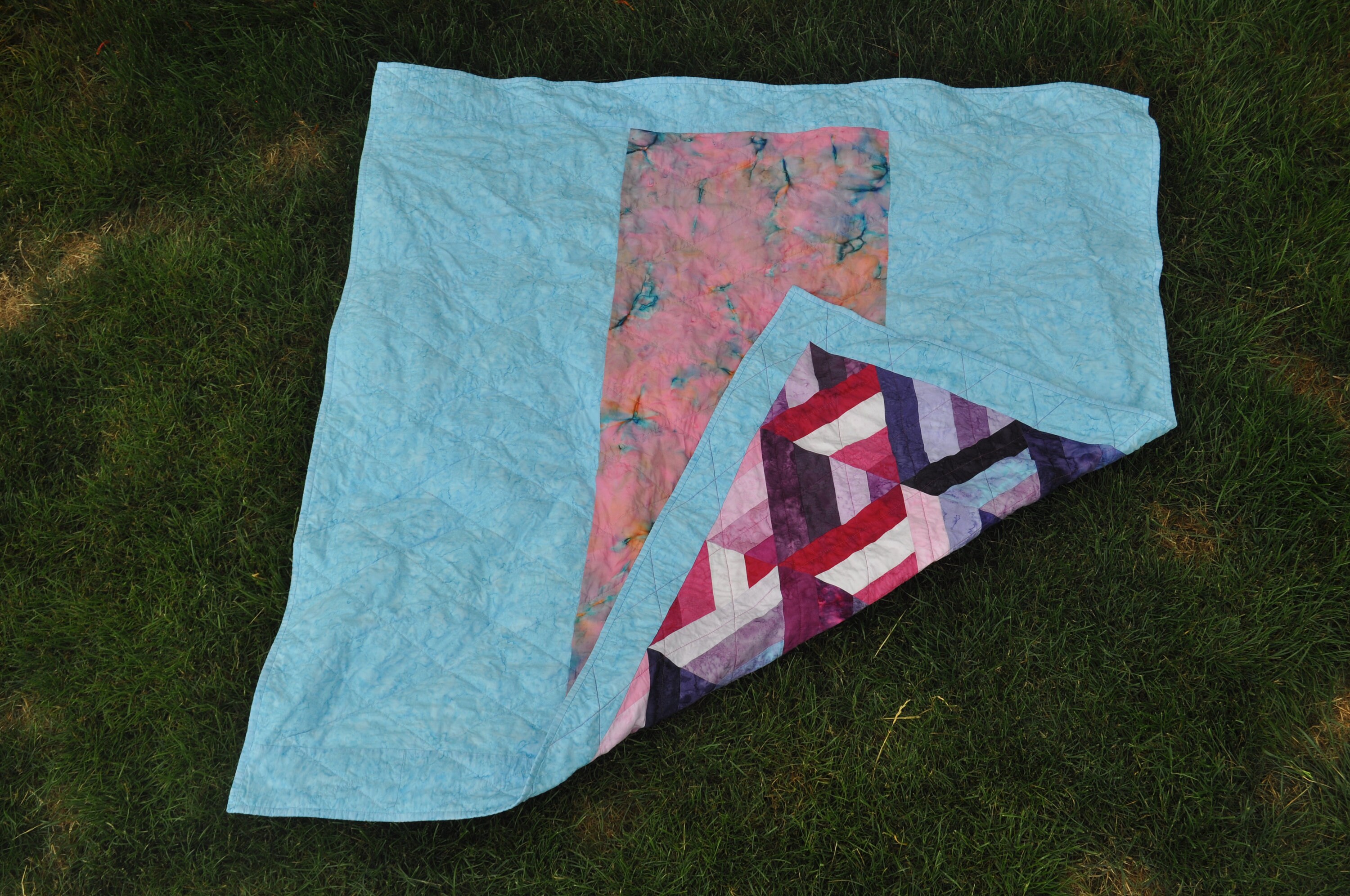 The Batik Triangle Strips Quilt | Etsy