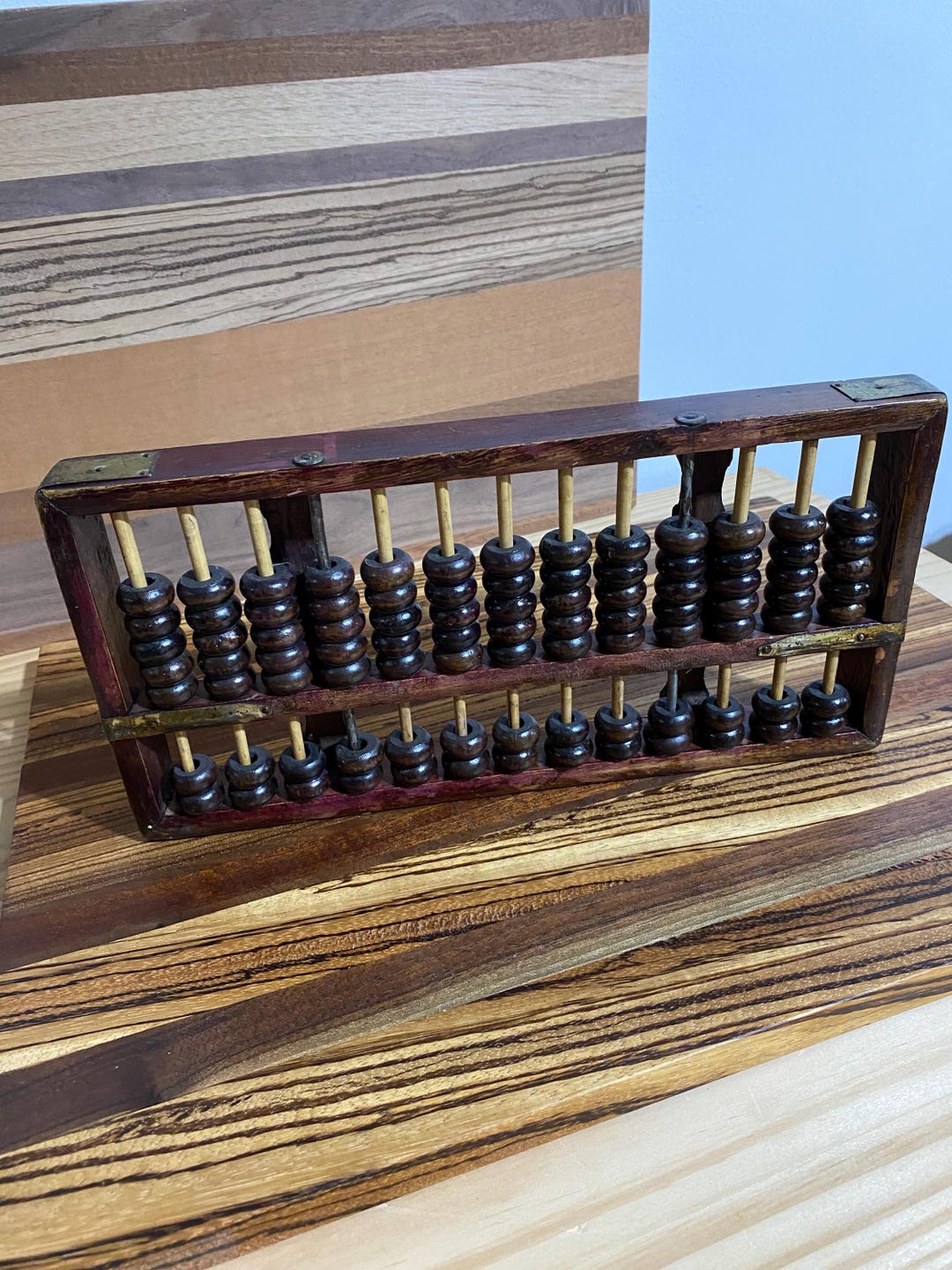 Vintage Wood and Metal Abacus - Etsy