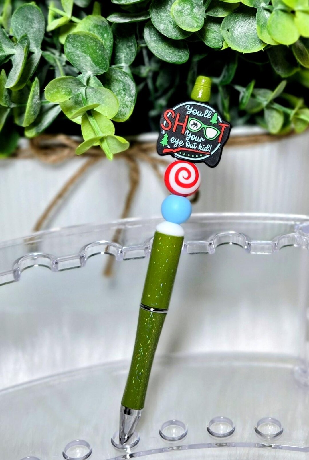 Christmas Shoot Your Eye Out Beaded Pen With Refill - Etsy