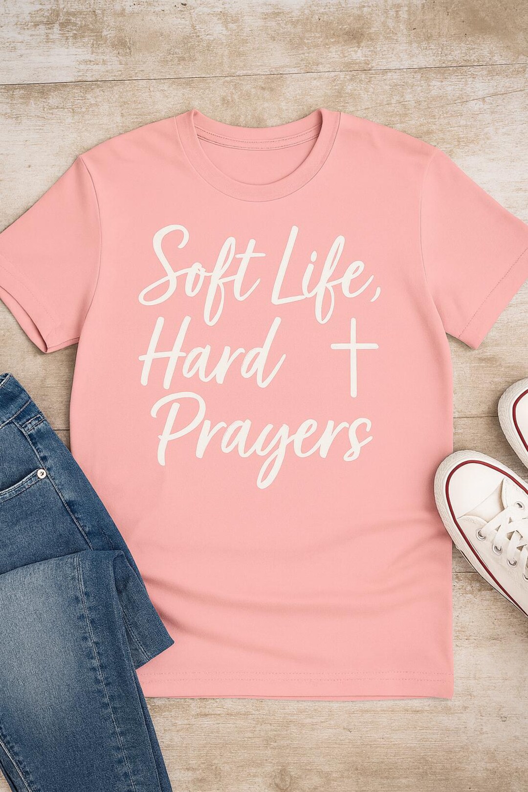 Soft Life Hard Prayers PNG Faith Quote Design for T-shirts Spiritual ...