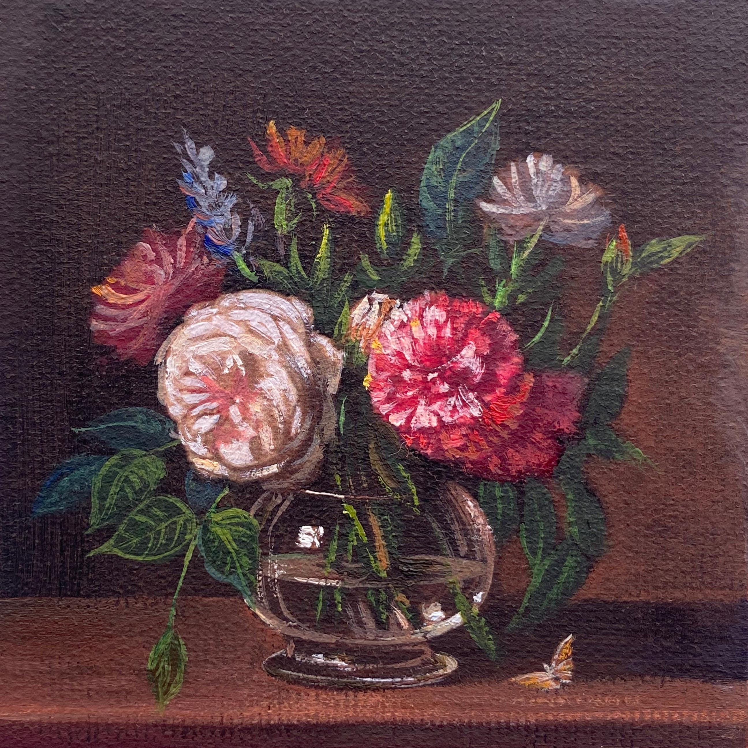 Vintage Wall Decorations: Hand-painted Floral Oil Paintings in ...