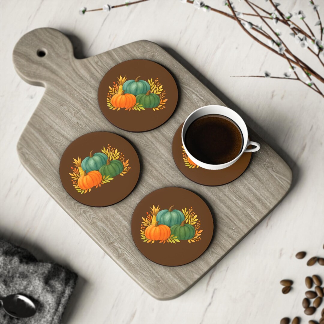 Colorful Autumn Coasters for Fall Decor & Thanksgiving Parties With ...