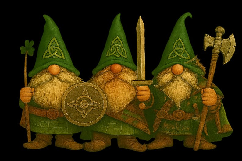 Celtic Irish Warrior Gnomes for Irish Pride Décor. Digitally Created ...