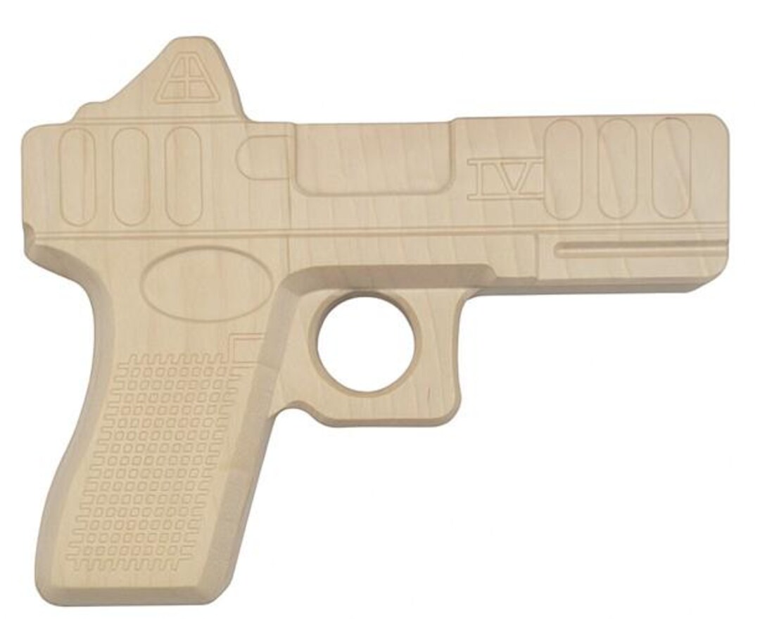 Wooden Toy Pistol - Handgun for Little Adventurers. Raw Organic Maple ...