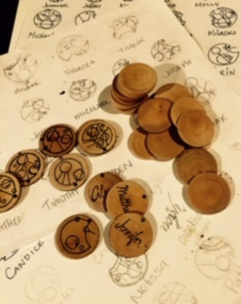 Personalized Name Token PIN Keychain Pendant Woodburn - Etsy