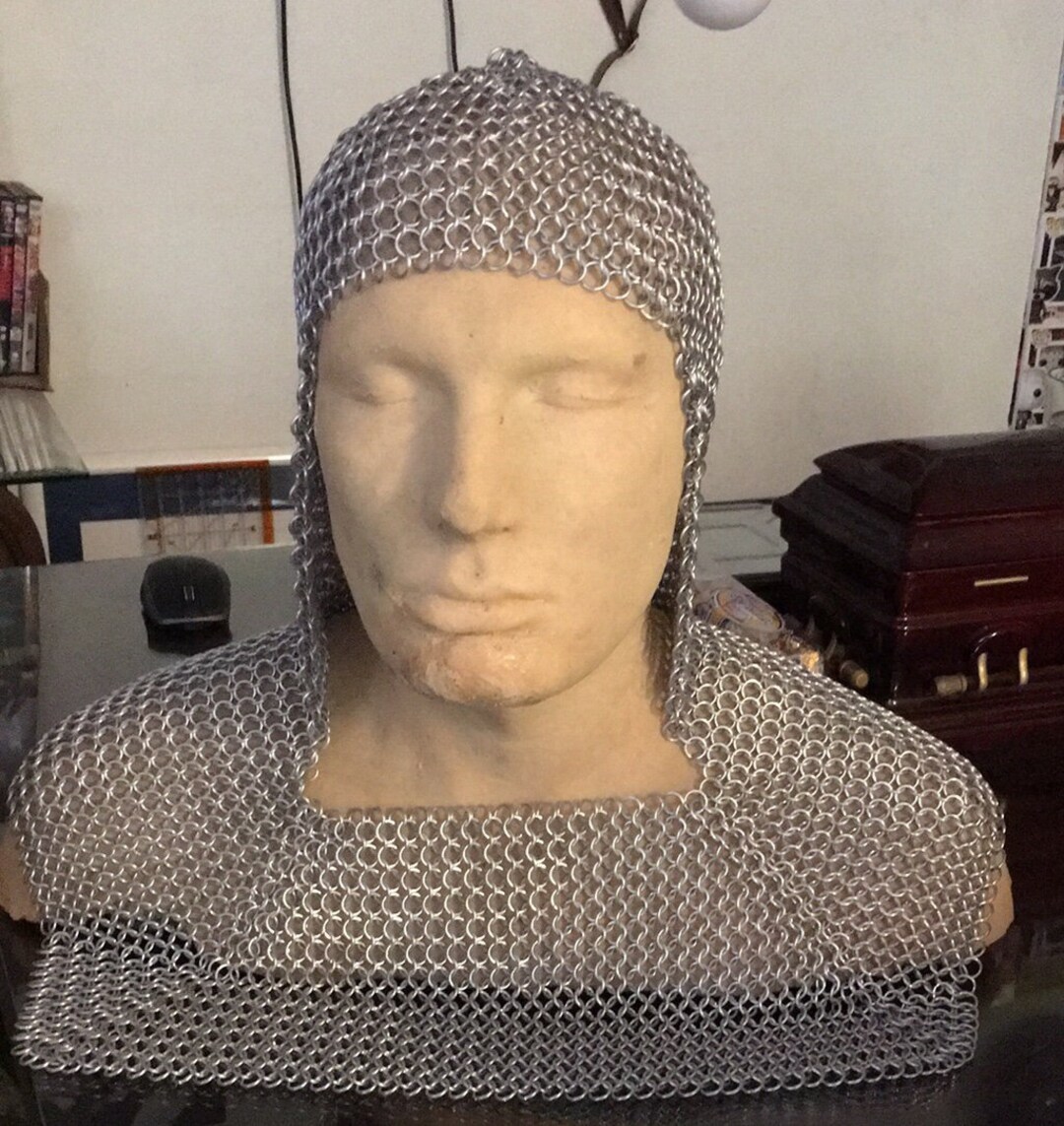 Medieval Knights Coif chainmail Erika Collection - Etsy