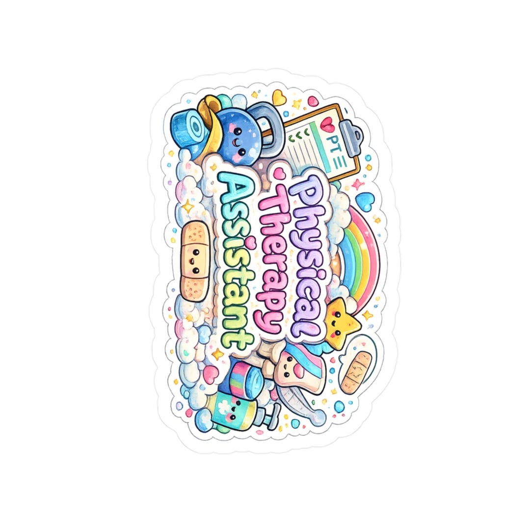 Physical Therapy Assistant Sticker | Rainbow Medical Decal - Etsy