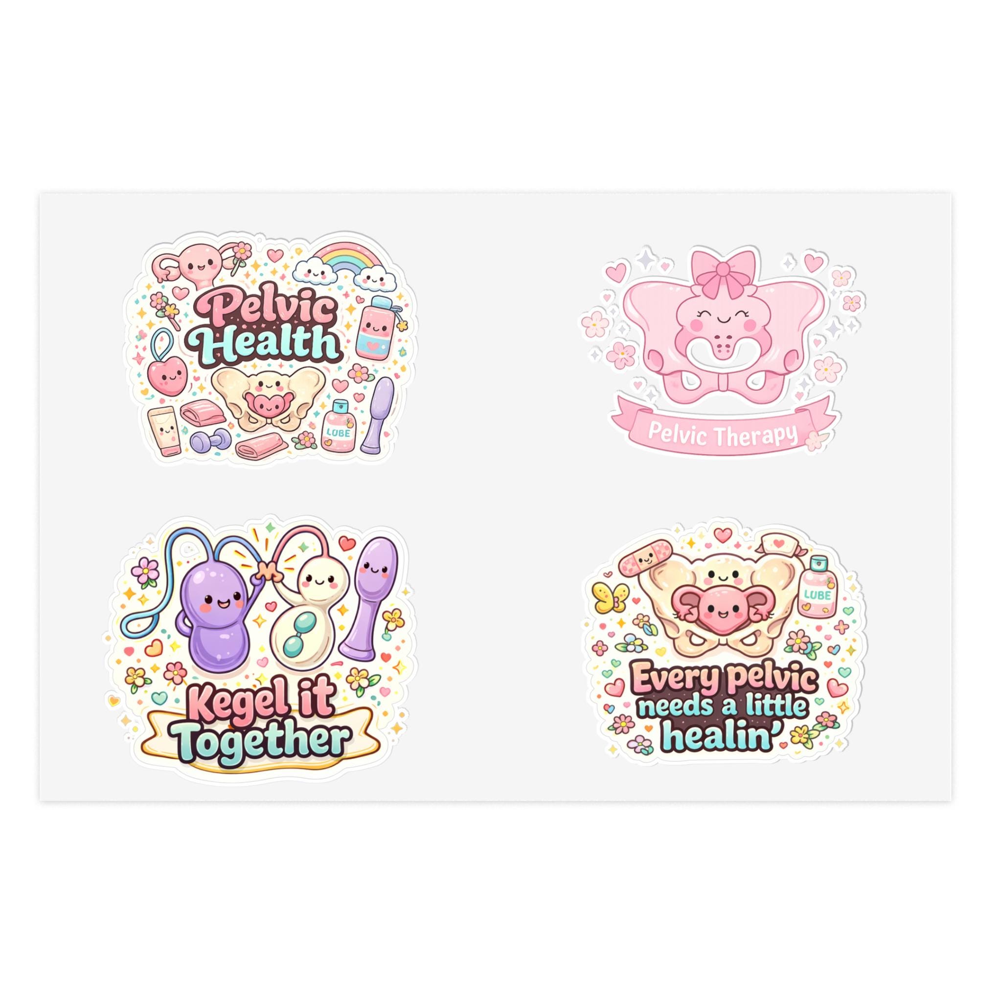 Kawaii Pelvic Health Sticker Sheet | Therapy, Kegels - Etsy
