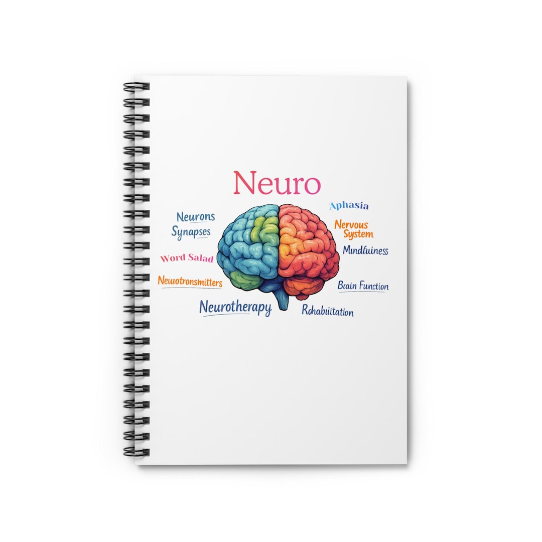 Neuro Brain Anatomy Illustration Spiral Notebook | Ruled Journal - Etsy