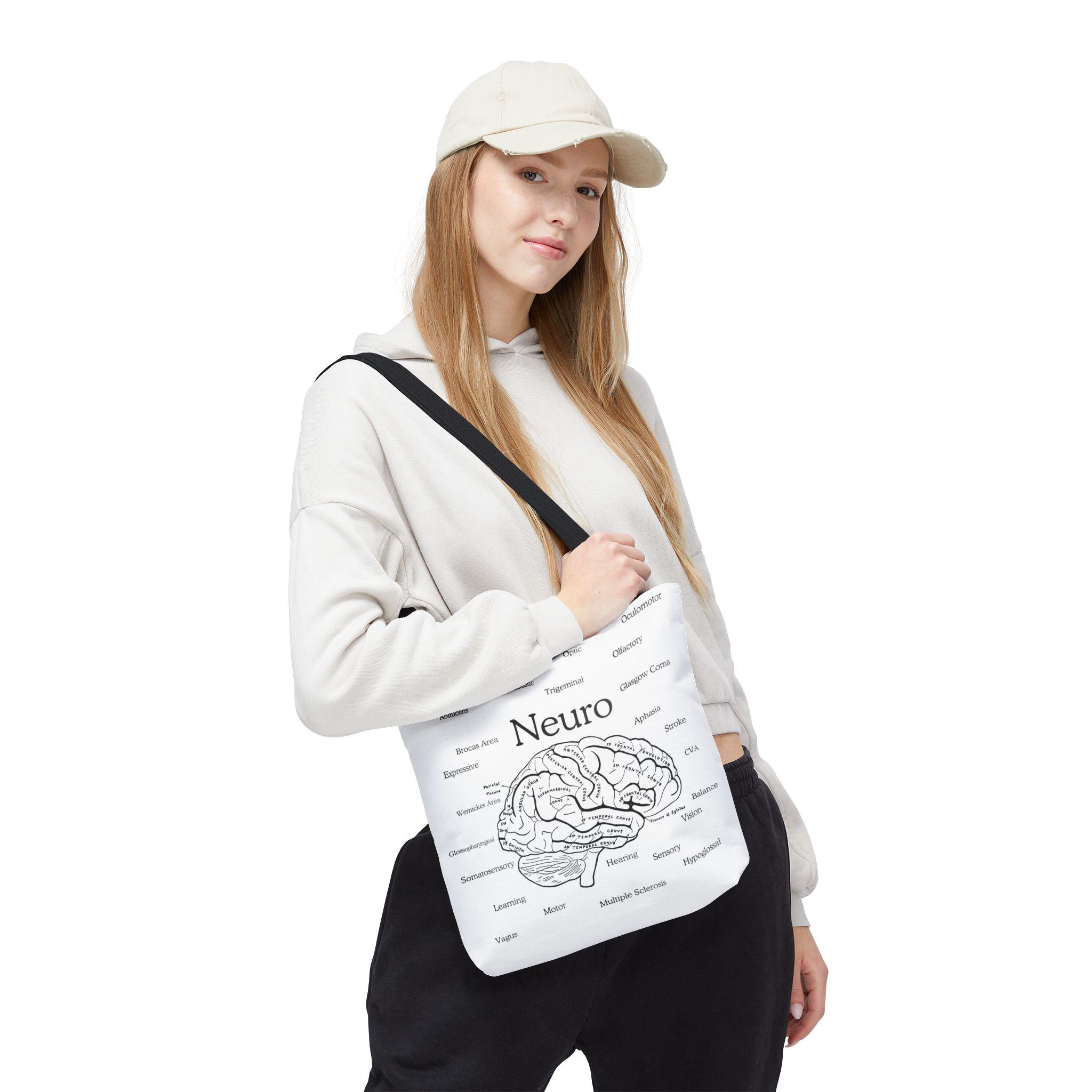 Neuro Brain Anatomy Tote Bag | Neurology Diagram, Medical Illustration ...