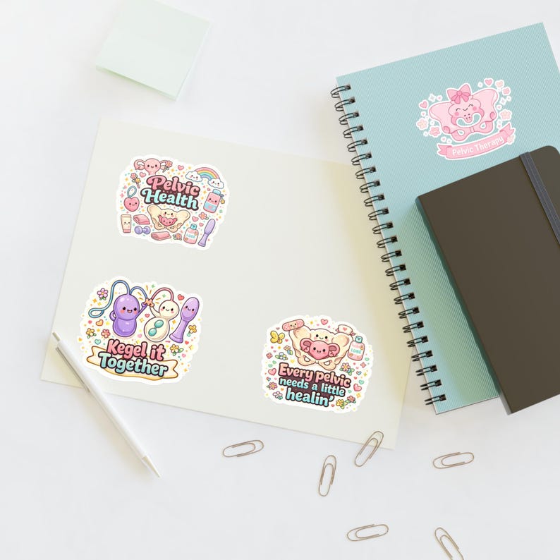 Kawaii Pelvic Health Sticker Sheet | Therapy, Kegels - Etsy