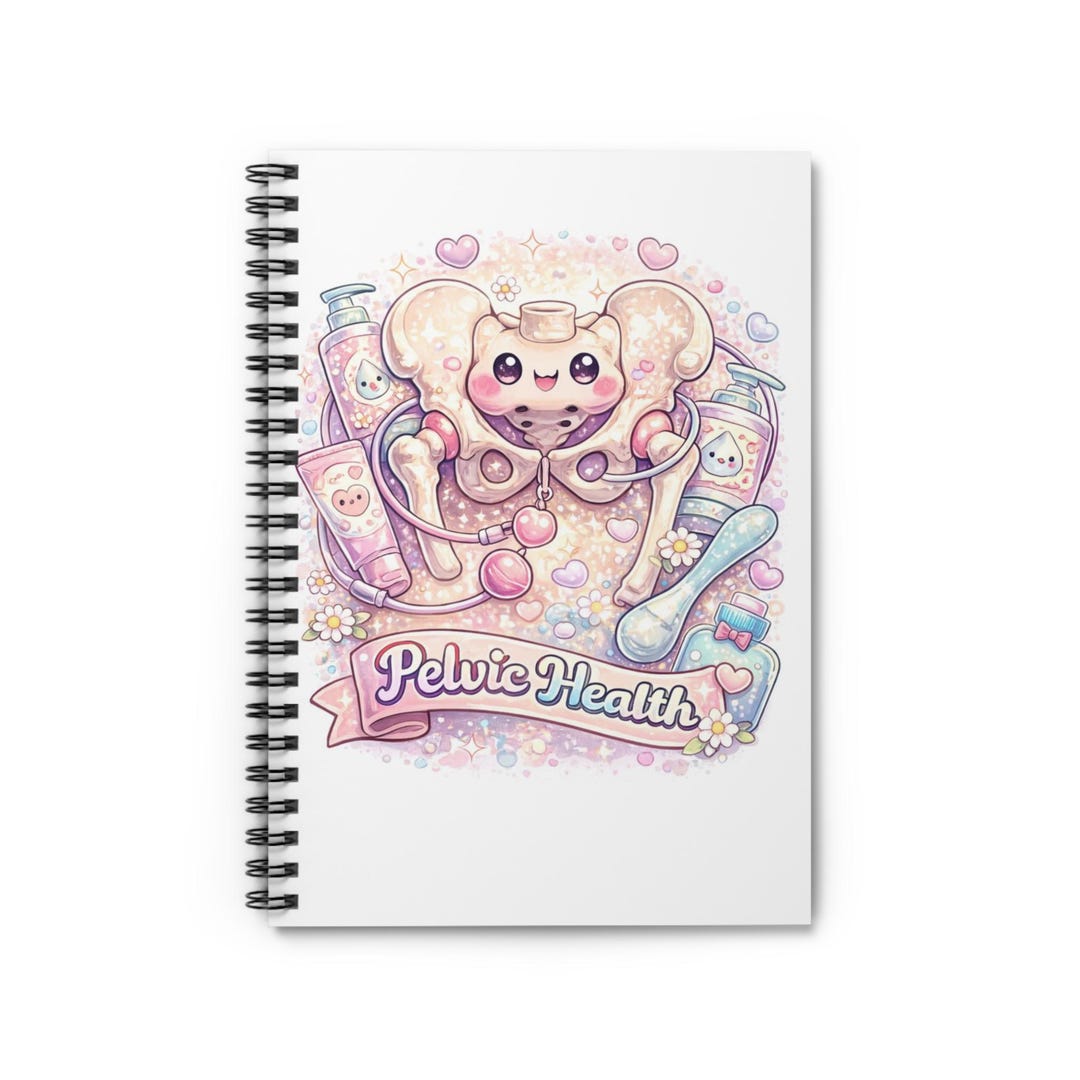 Cute Pelvic Health Illustration Notebook | Spiral Ruled Journal - Etsy