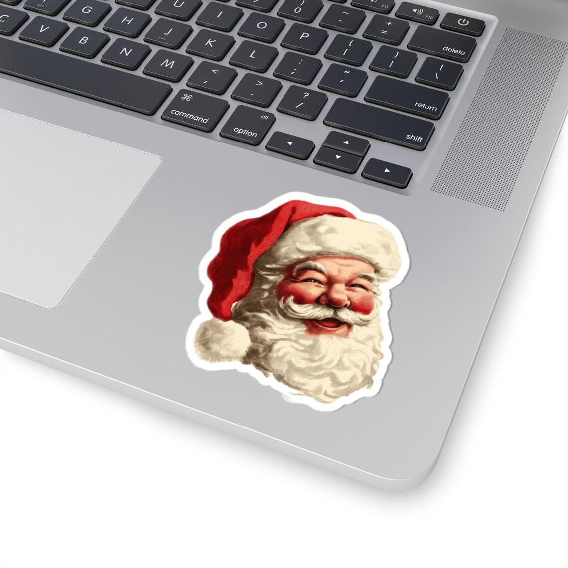 Vintage Santa Claus Sticker | Kiss-cut Sticker, Retro Christmas Decal ...