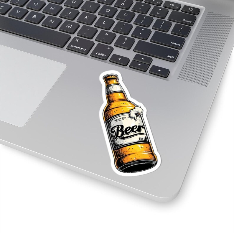 Retro Beer Bottle Sticker | Kiss-cut Sticker, Brewery Label Design - Etsy