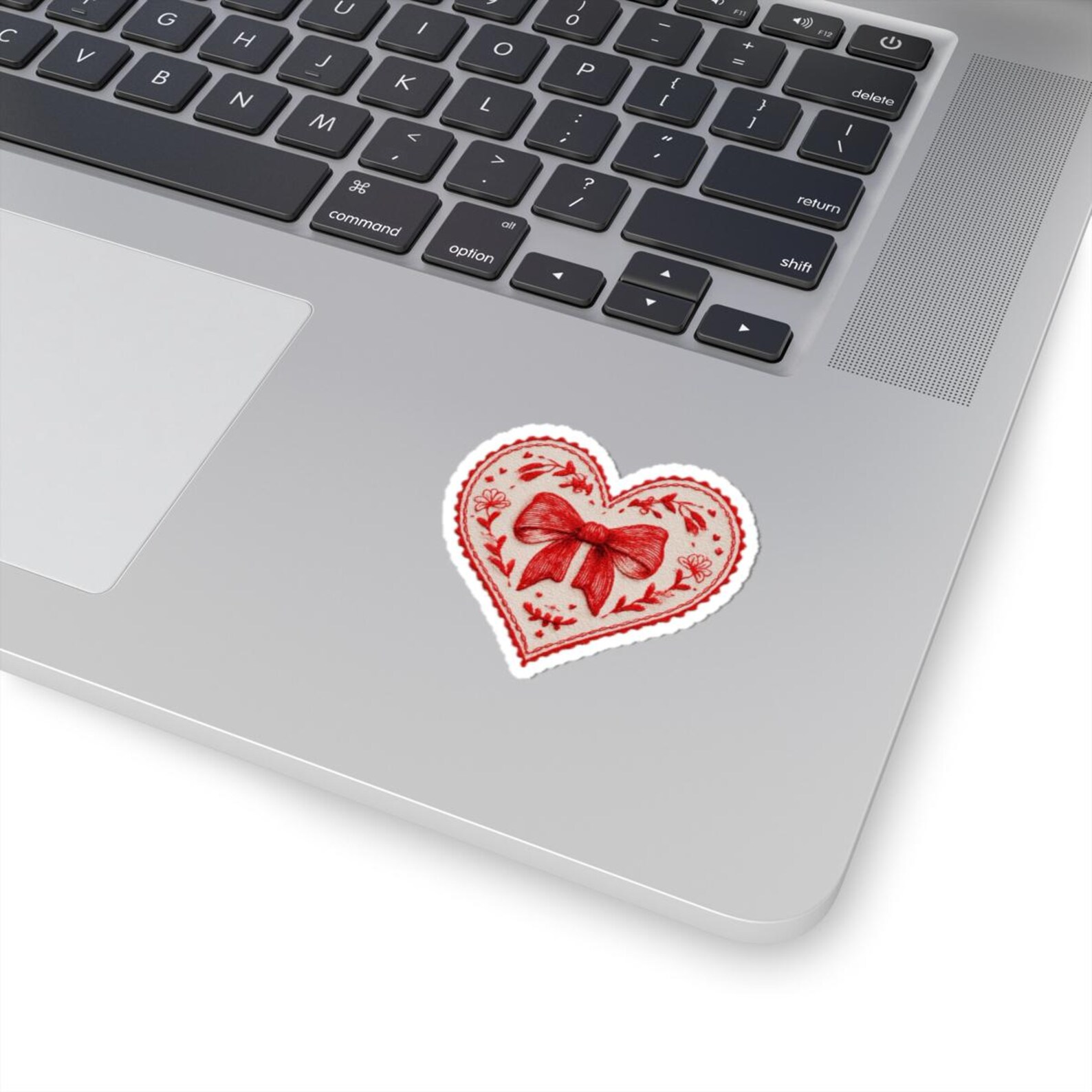 Hand-drawn Red Bow Heart Sticker | Kiss-cut Stickers - Etsy
