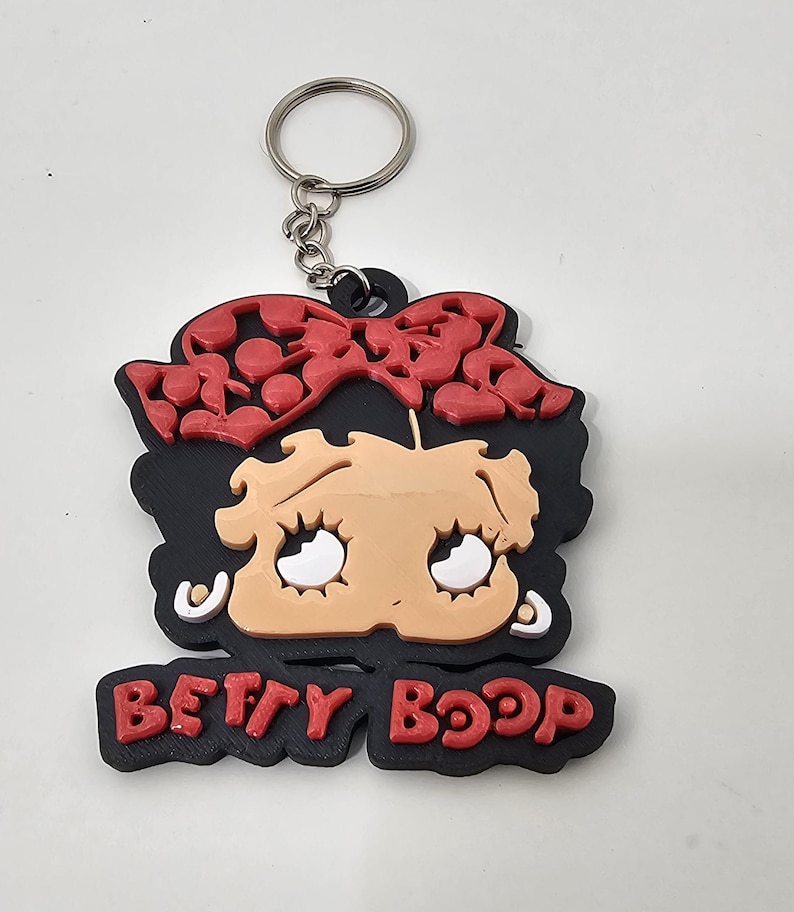 Betty Boop Keychain – 3D Printed Retro Cartoon Charm - Etsy