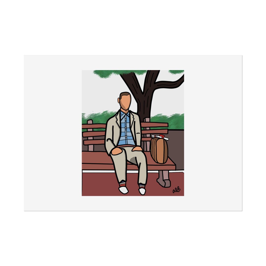 Forrest Gump Digital Art Rolled Poster - Movie Poster, Wall Art Decor ...