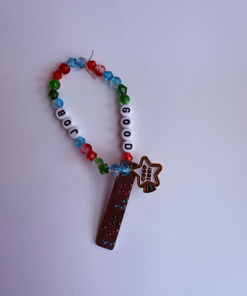 Braille Friendship Bracelet That Says Good Job in Contacted Braille. - Etsy
