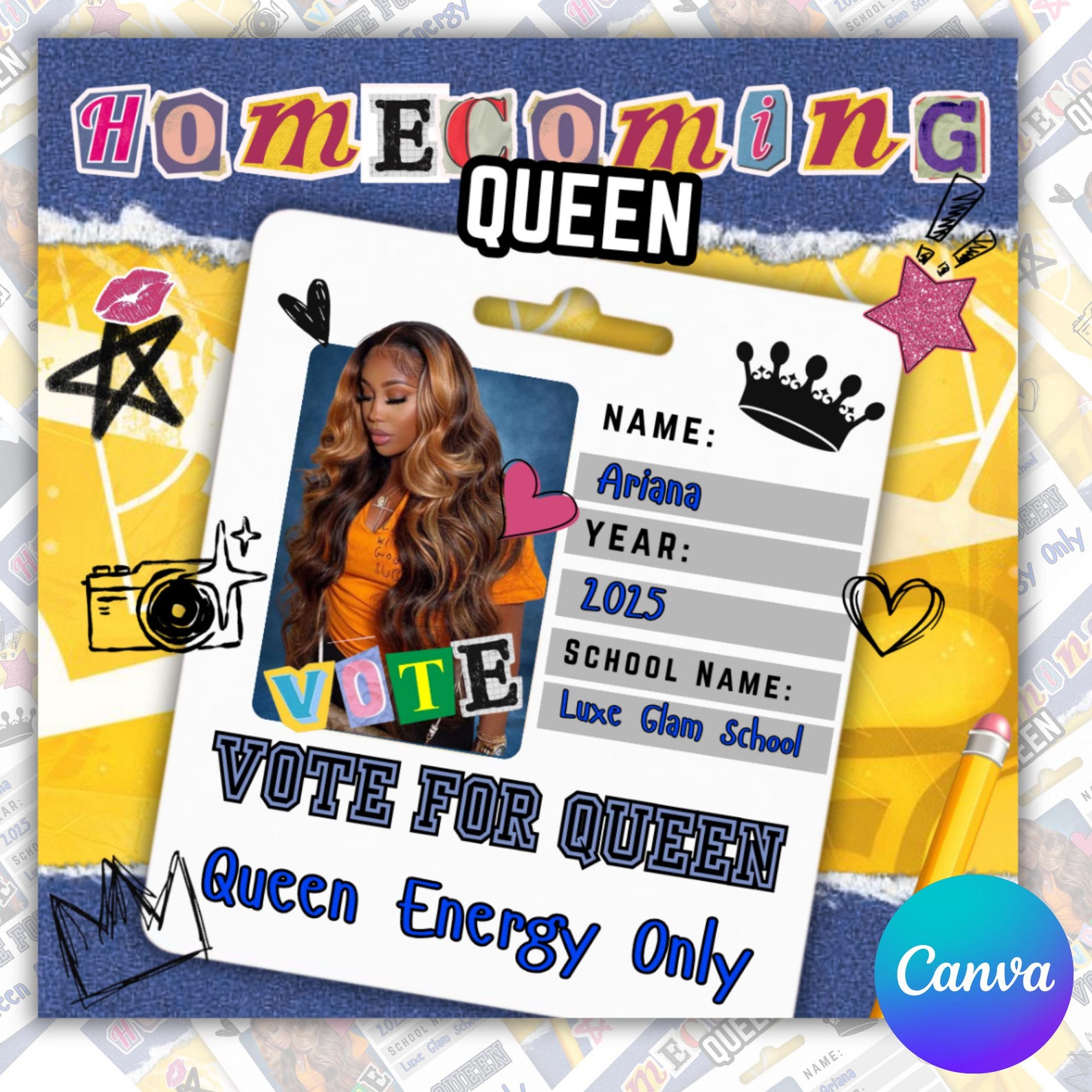 Homecoming Queen Flyer, Homecoming Flyer, Vote for Homecoming Queen ...