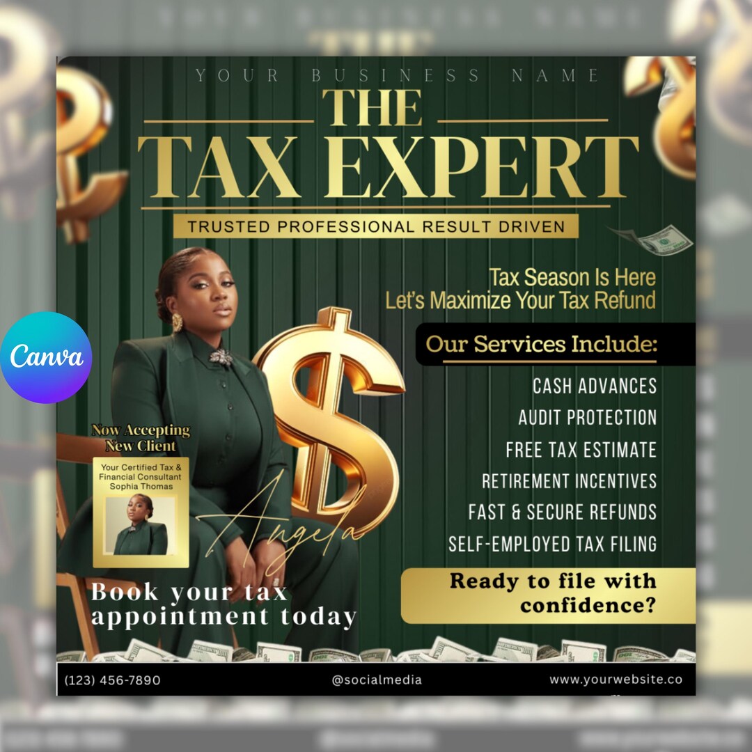 Tax Expert Flyer Template, Modern Tax Prep Flyer, 2026 Tax Season ...