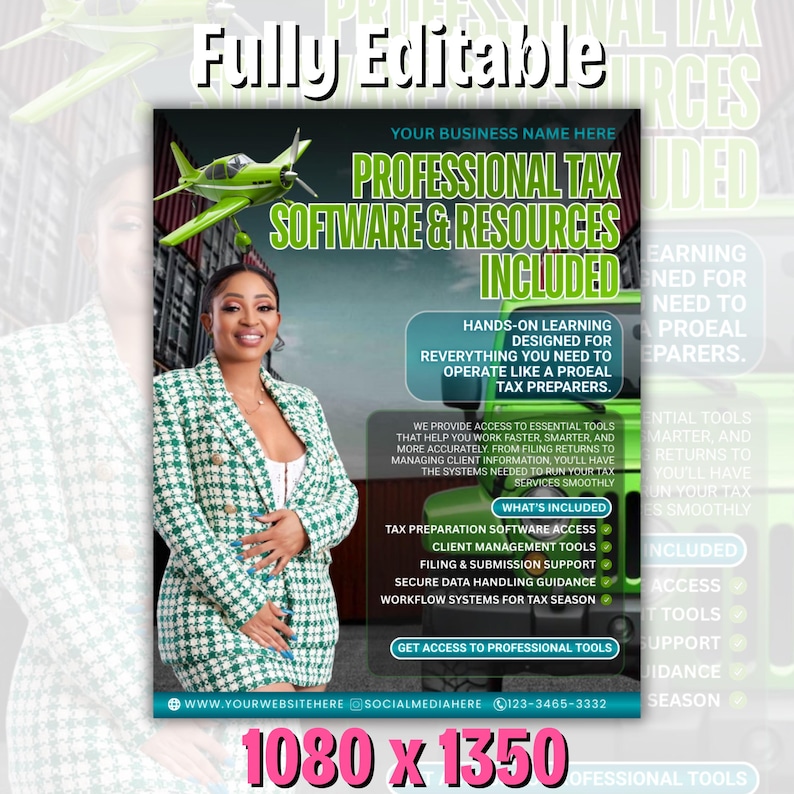 Tax Prep Training Flyer Bundle, 2026 Tax Season Flyers, Editable Tax ...
