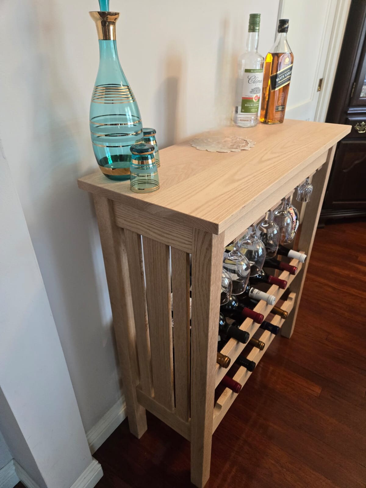 Craftsman Minibar Wine Rack Console Table - Etsy