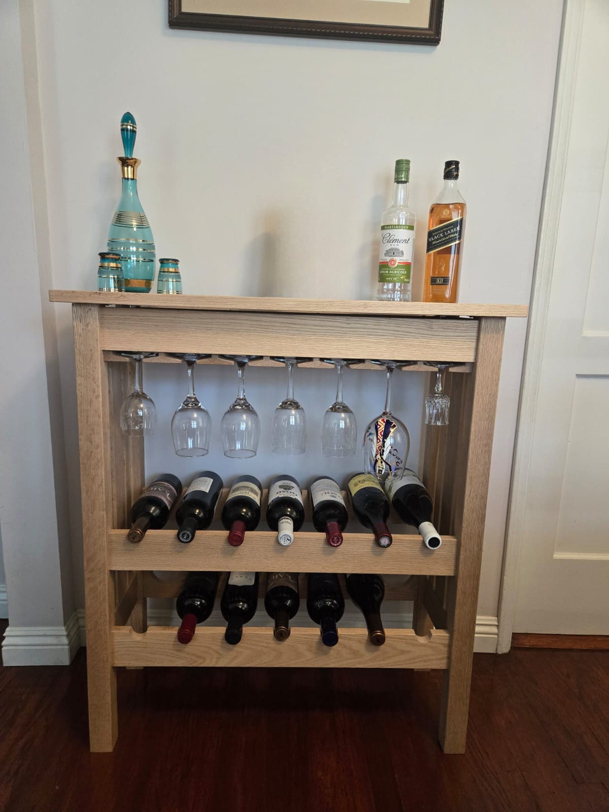 Craftsman Minibar Wine Rack Console Table - Etsy