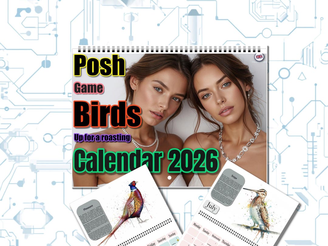 Calendar 2026 Rude Funny Gift for Him. Posh Birds With All the Weird ...
