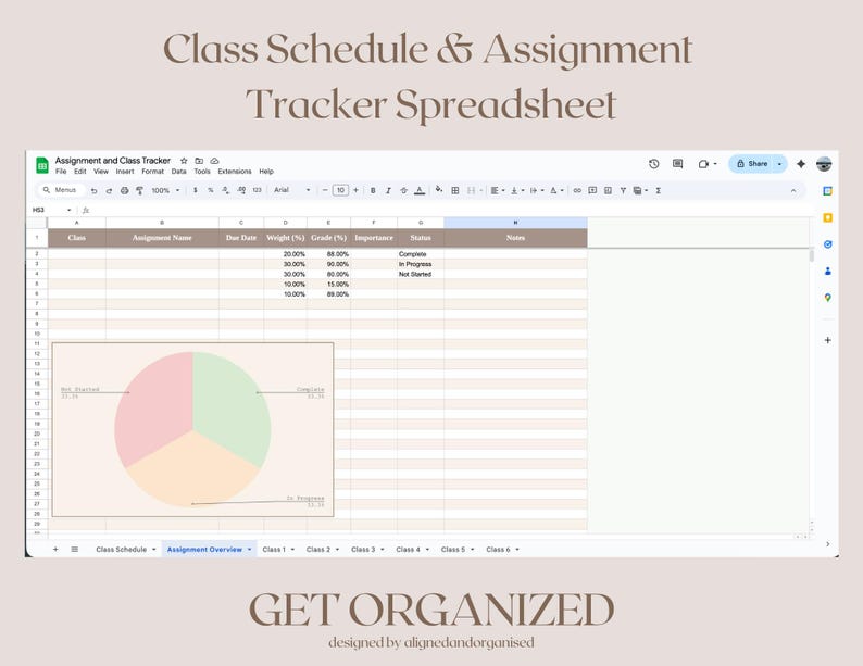 Google Sheets Assignment & Class Tracker (digital Download) - Etsy