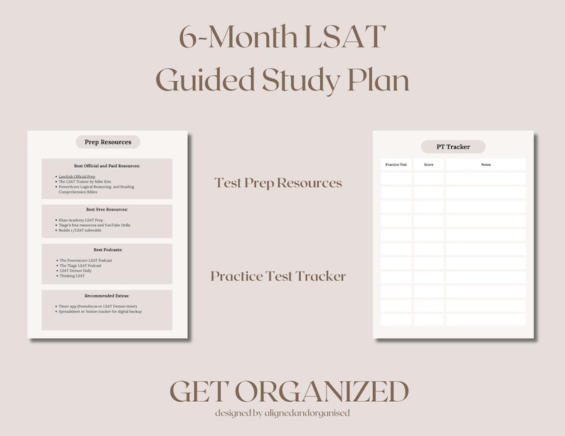 6-month Guided LSAT Study Plan (PDF) - Etsy