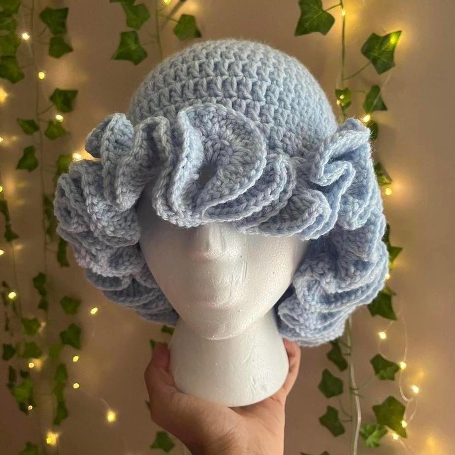 Ruffle Crochet Hat - Etsy