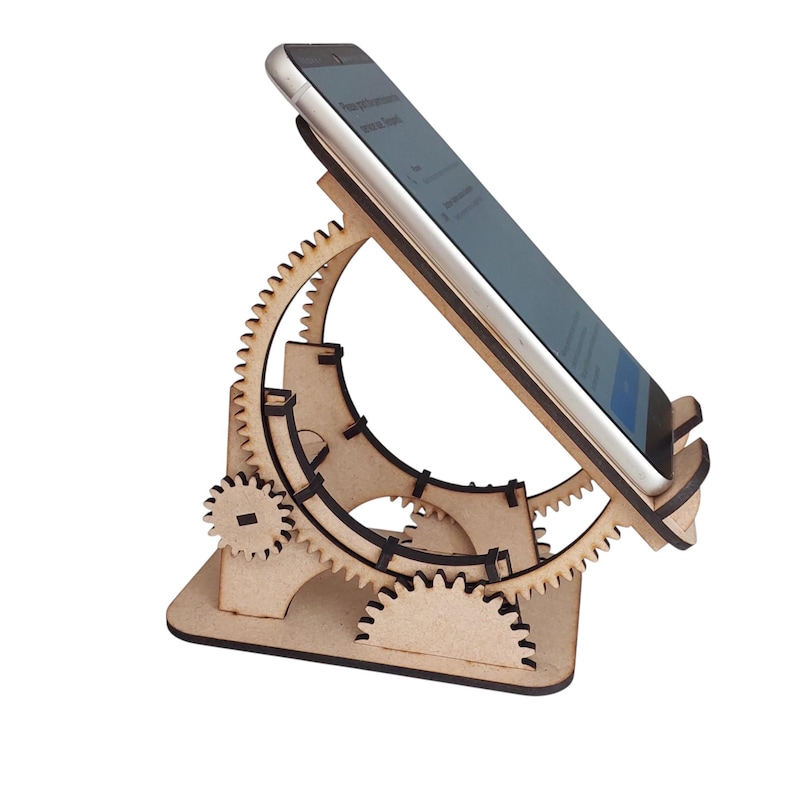Adjustable Phone Stand SVG | Laser Cut File for 3.2mm (1/8″) MDF ...