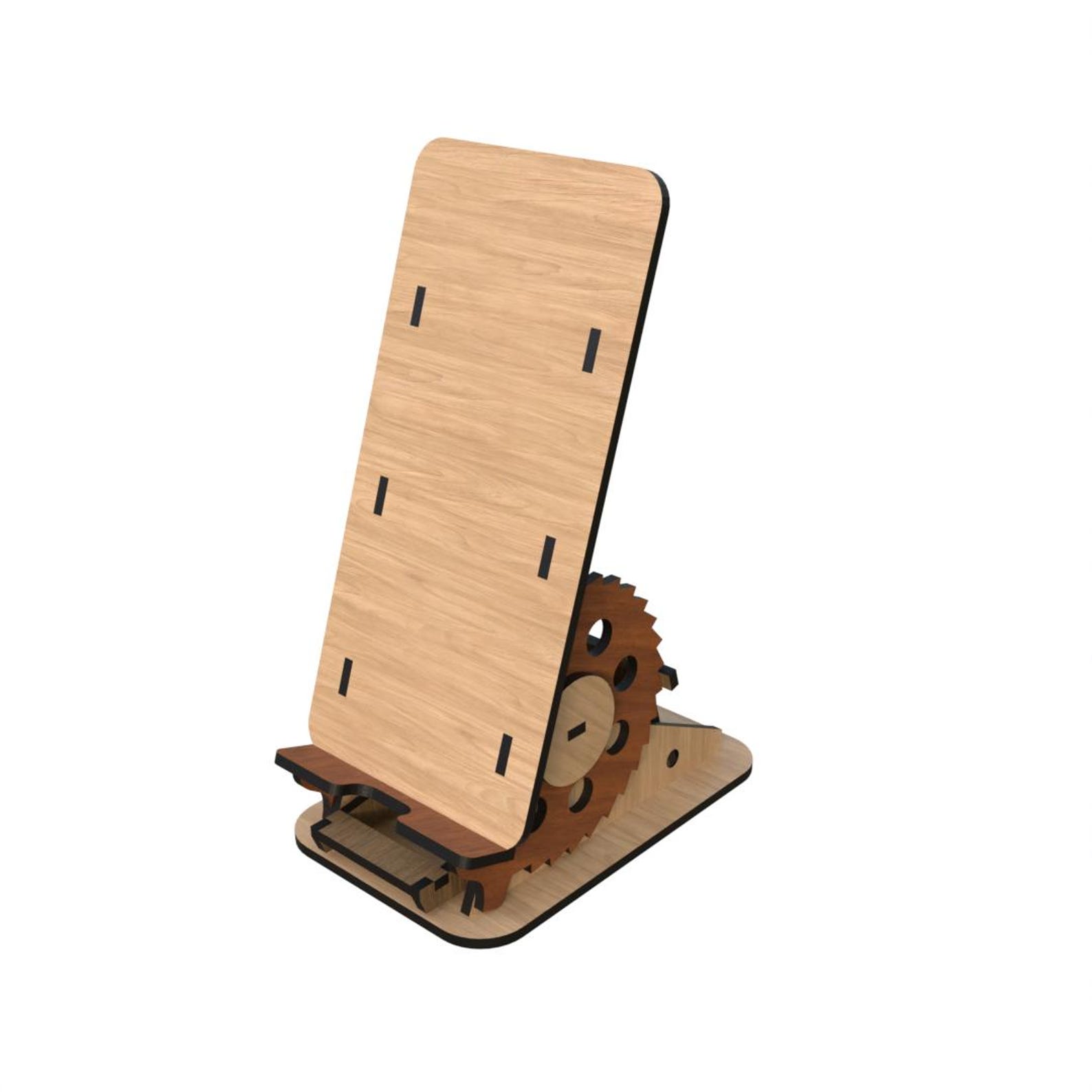 Adjustable Phone Stand SVG | Laser Cut File for 3.0mm 3.2mm (1/8″) MDF ...