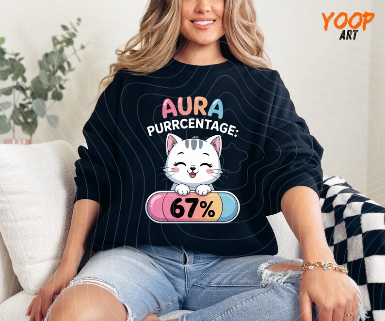 67 Funny Cat Aura Energy PNG – Gen Z Cat Meme Sublimation Design - Etsy