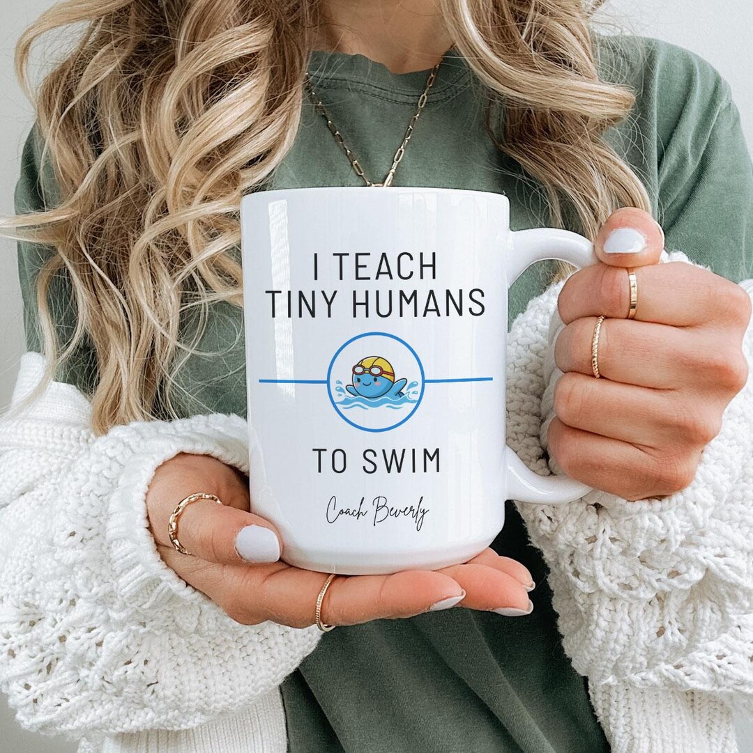 Personalized Swimming Coach Mug, Swim Teacher Thank You Gift, End of ...