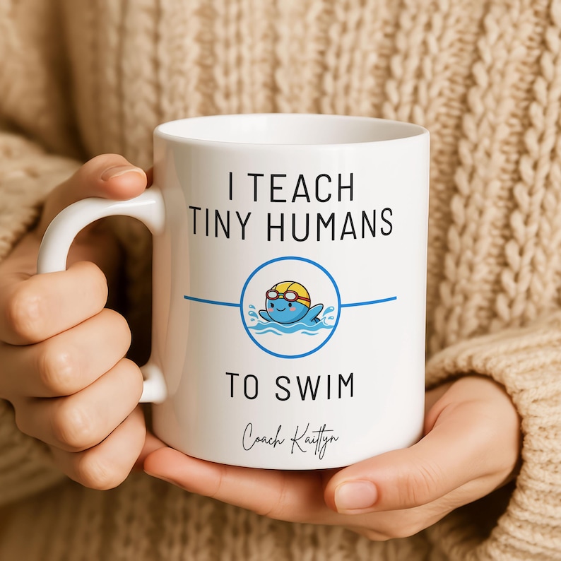 Personalized Swimming Coach Mug, Swim Teacher Thank You Gift, End of ...