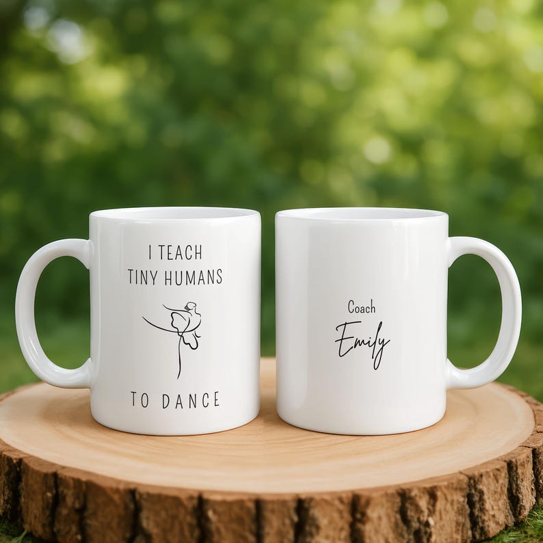 Custom Dance Coach Mug, Recital Competition Thank You Ballet Teacher ...