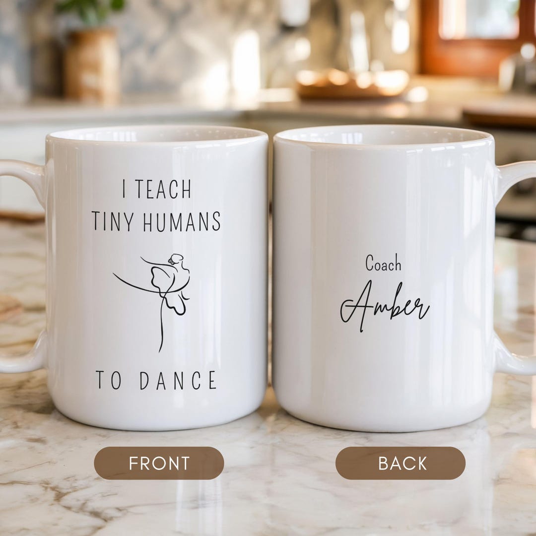 Custom Dance Coach Mug, Recital Competition Thank You Ballet Teacher ...