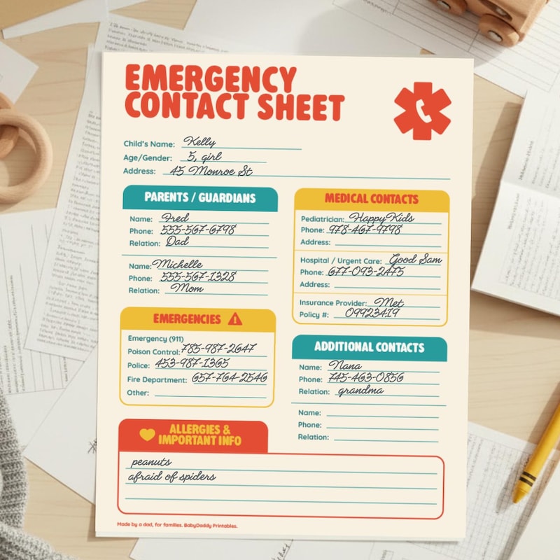 Contact List Parents - Etsy