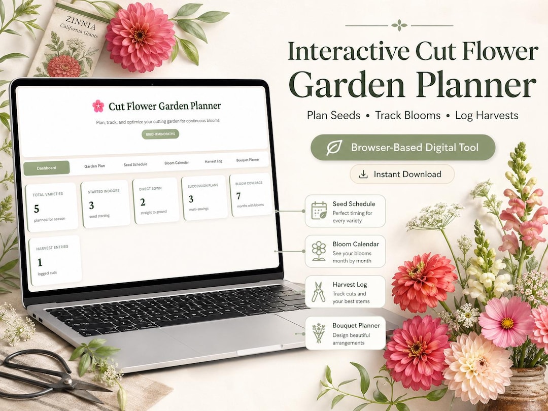 Interactive Cut Flower Garden Planner Tool | Seed Starting Schedule ...