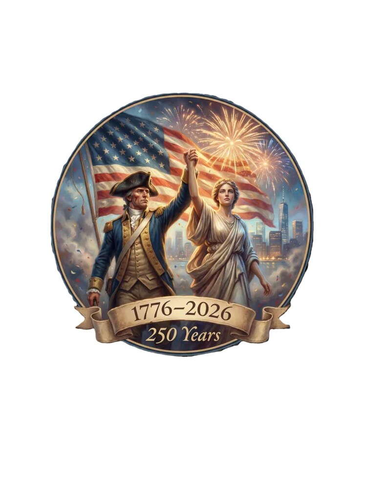 250th Anniversary USA Digital Art • 1776–2026 Patriotic Illustration ...
