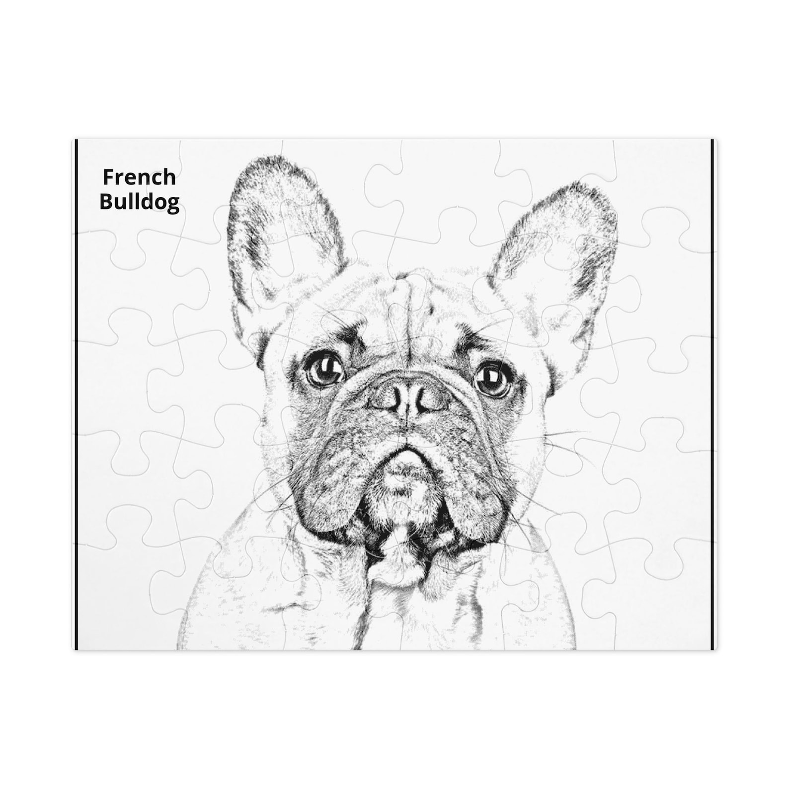 French Bulldog Colorable Jigsaw Puzzle: 30 Pcs, 8x10 Inch Tin Box - Etsy