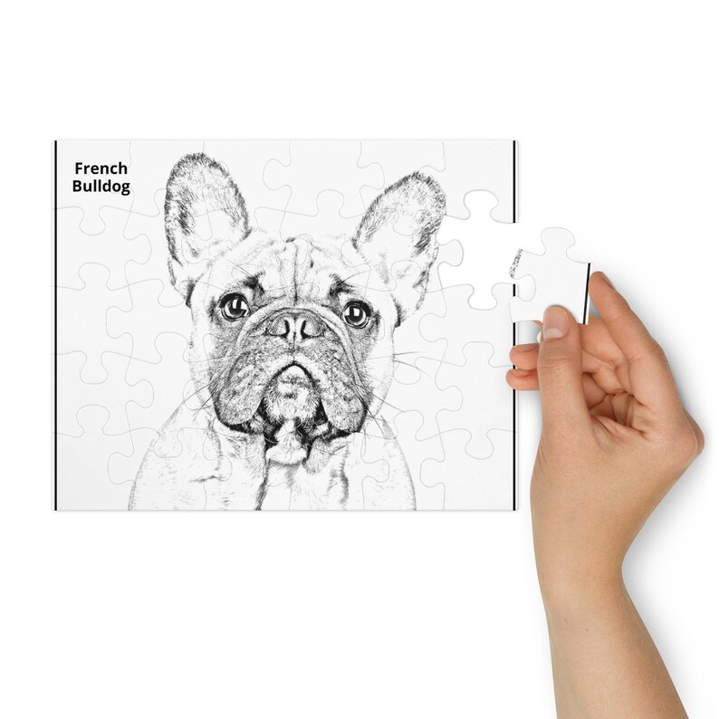 French Bulldog Colorable Jigsaw Puzzle: 30 Pcs, 8x10 Inch Tin Box - Etsy
