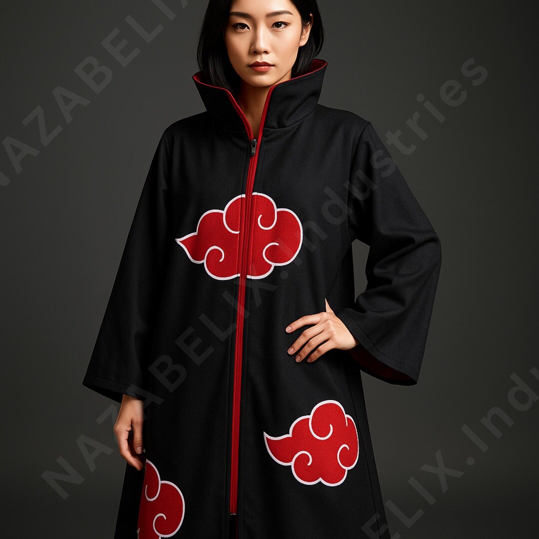 Capa de cosplay de Akatsuki Red Cloud: Túnica de disfraz de anime ...